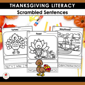 Thanksgiving Math and Literacy Activities Kindergarten Bundle - United ...