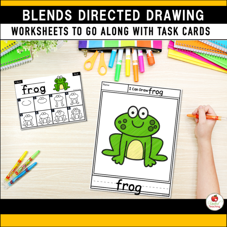 Phonics Directed Drawing Task Cards Bundle - United Teaching