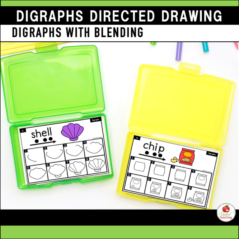 Digraphs Directed Drawing Task Cards - United Teaching