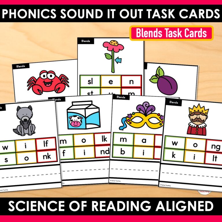 Sound It Out Phonics Task Cards Bundle - United Teaching