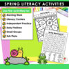 Spring Math and Literacy Worksheets Kindergarten Bundle - United Teaching