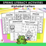 Spring Math and Literacy Worksheets Kindergarten Bundle - United Teaching