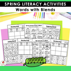 Spring Math and Literacy Worksheets Kindergarten Bundle - United Teaching