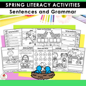 Spring Math and Literacy Worksheets Kindergarten Bundle - United Teaching