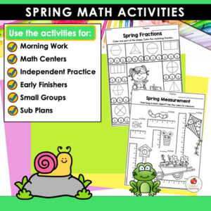 Spring Math and Literacy Worksheets 1st Grade Bundle - United Teaching