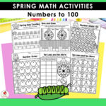 Spring Math and Literacy Worksheets 1st Grade Bundle - United Teaching