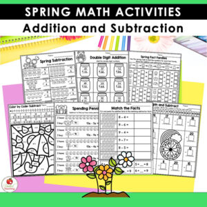 Spring Math and Literacy Worksheets 1st Grade Bundle - United Teaching