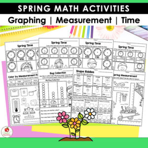 Spring Math and Literacy Worksheets 1st Grade Bundle - United Teaching