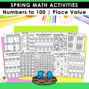 Spring Math Worksheets Kindergarten Packet - United Teaching