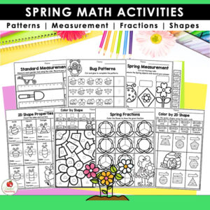 Spring Math Worksheets Kindergarten Packet - United Teaching