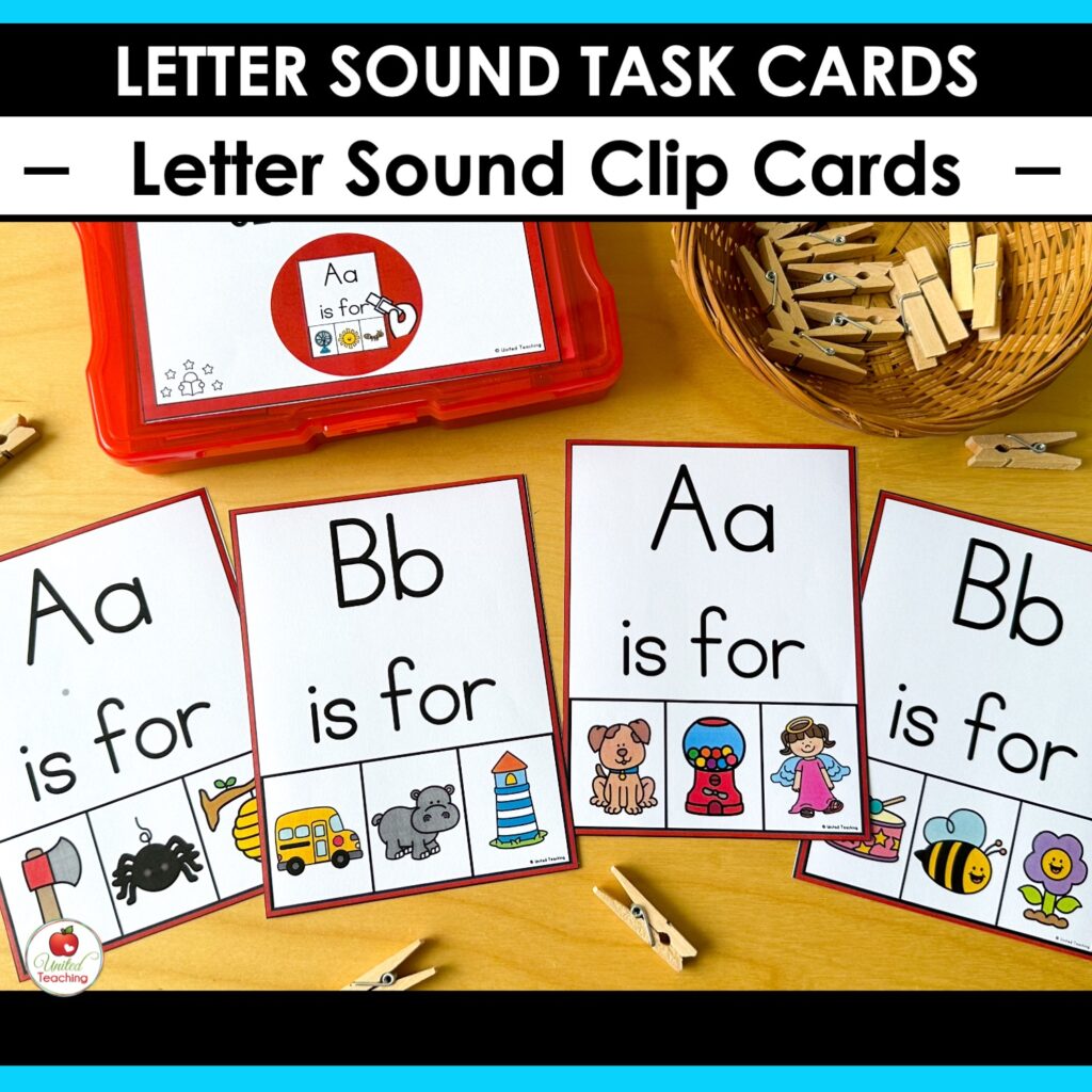 Alphabet Letter Sound Clip Cards - United Teaching
