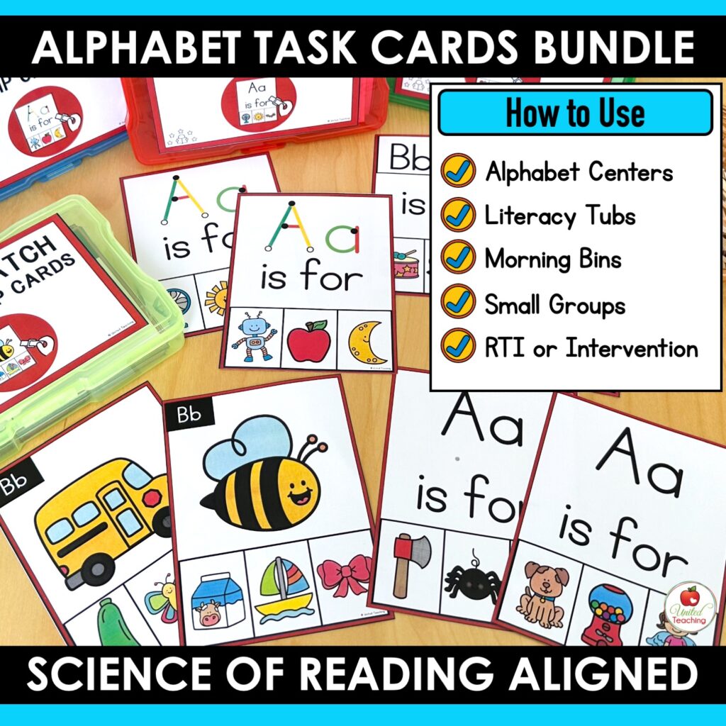 Alphabet Task Cards Bundle - United Teaching