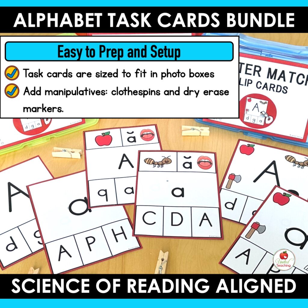 Alphabet Task Cards Bundle - United Teaching