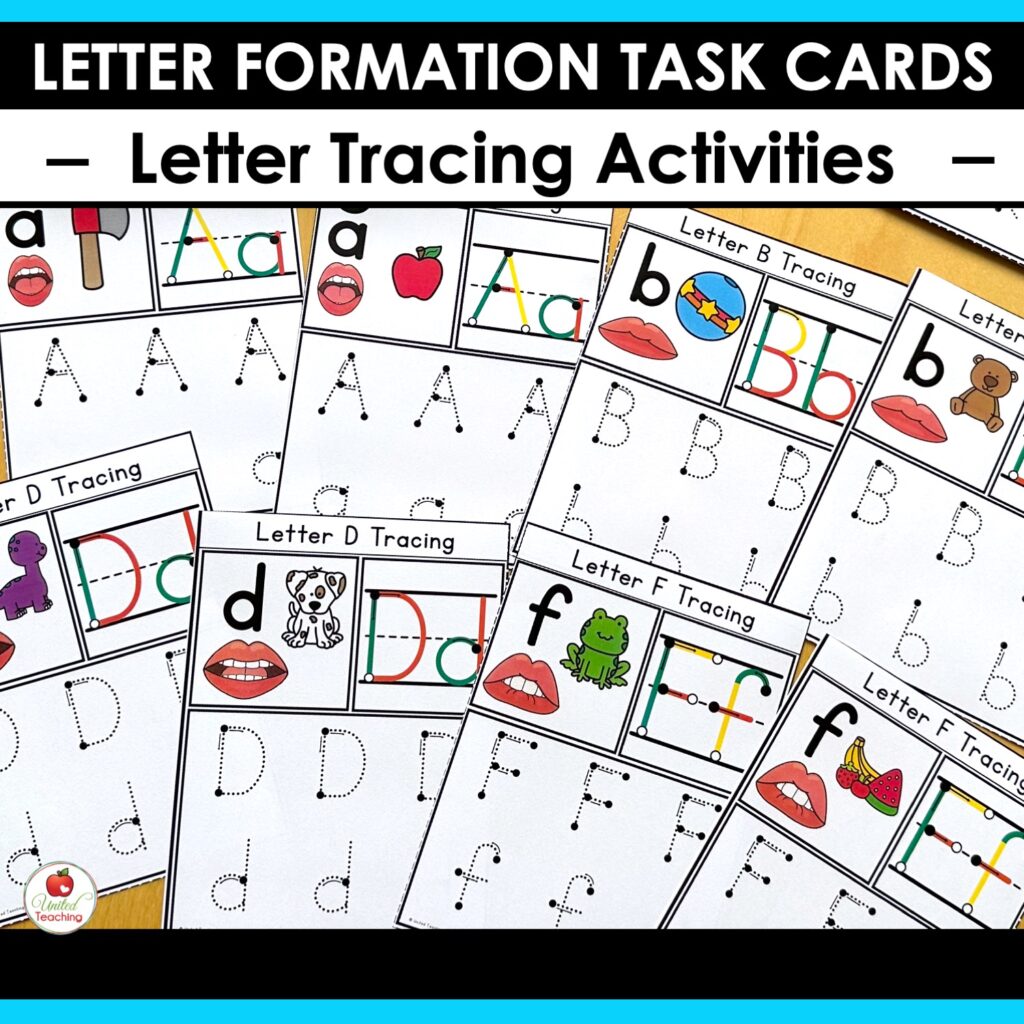 Alphabet Letter Tracing Task Cards - United Teaching