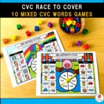 CVC Words Race to Cover Games Packet - United Teaching