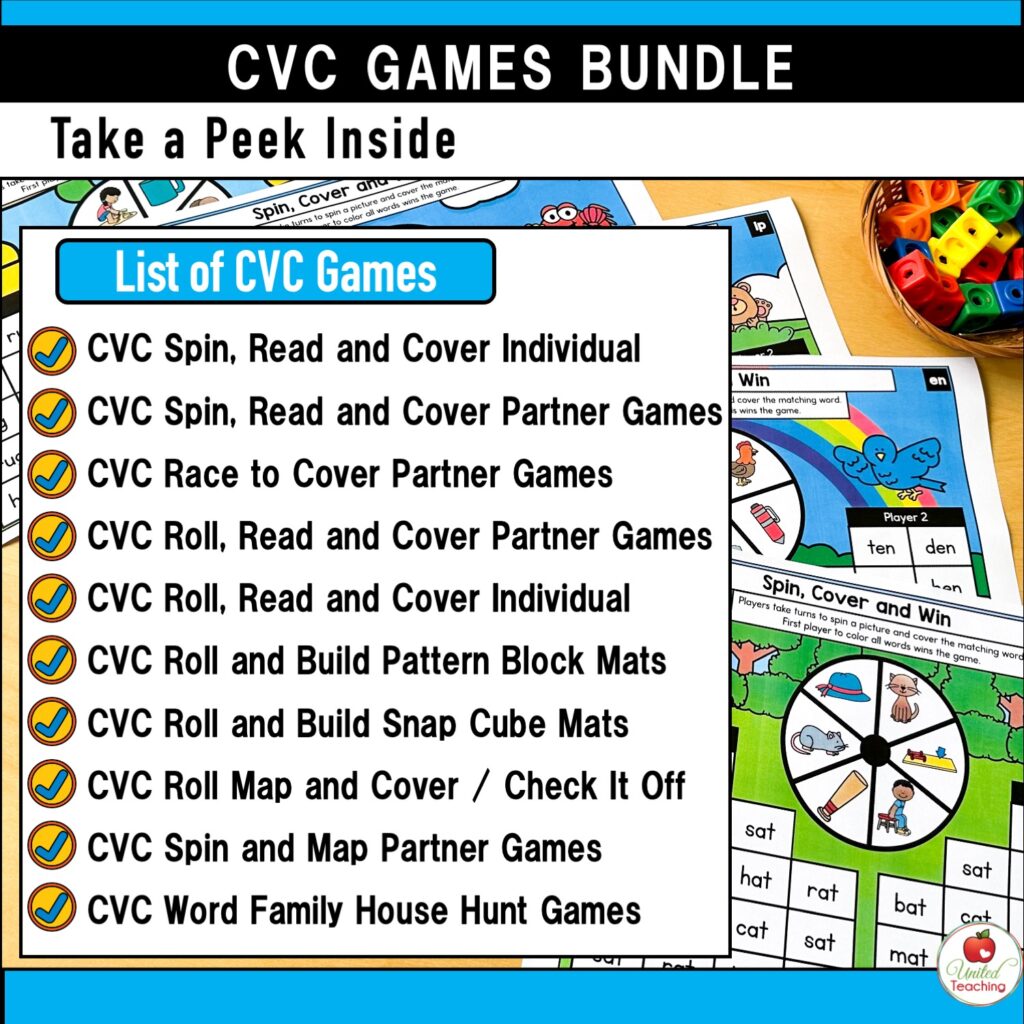 The Ultimate CVC Words Games Bundle - United Teaching