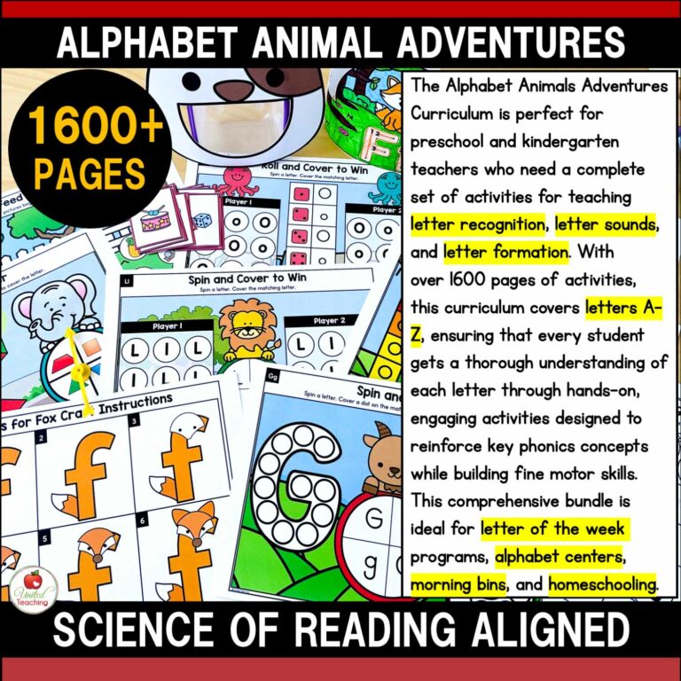 Alphabet Animal Adventures Bundle: 1600+ Pages of Alphabet Activities ...