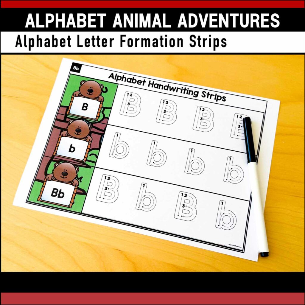 Alphabet Animal Adventures Letter B Packet - United Teaching