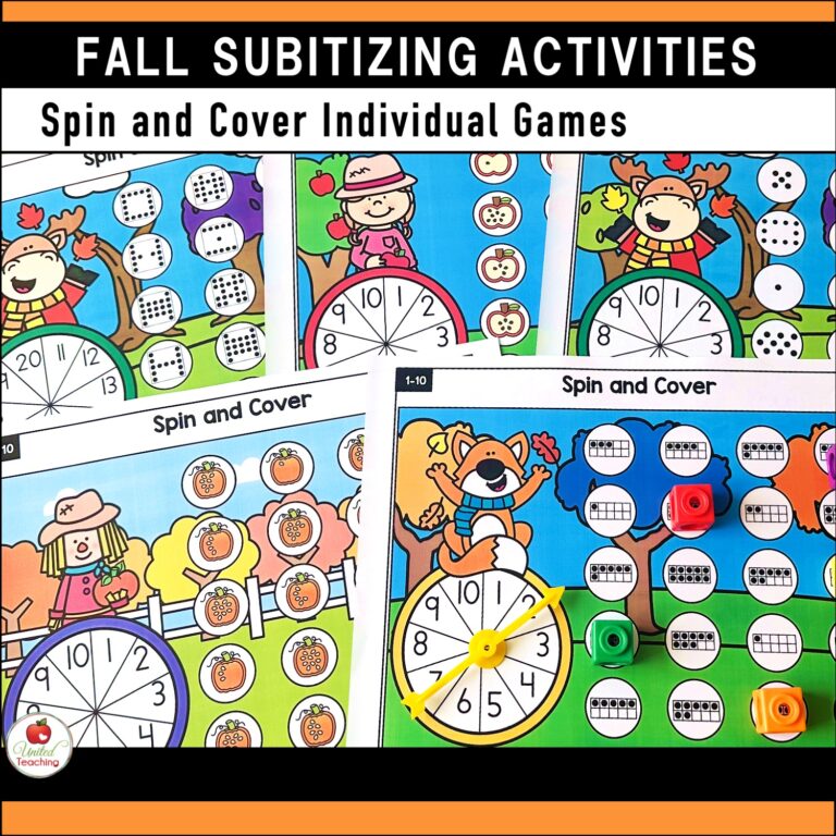 Subitizing Activities Fall Bundle - United Teaching