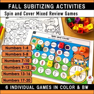 Subitizing Activities Fall Bundle - United Teaching