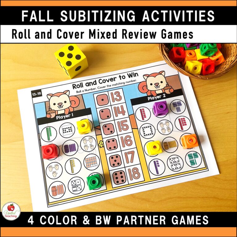 Subitizing Activities Fall Bundle - United Teaching