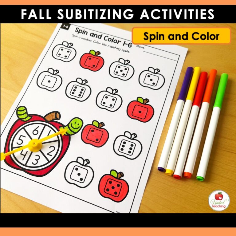 Subitizing Activities Fall Math Bundle - United Teaching