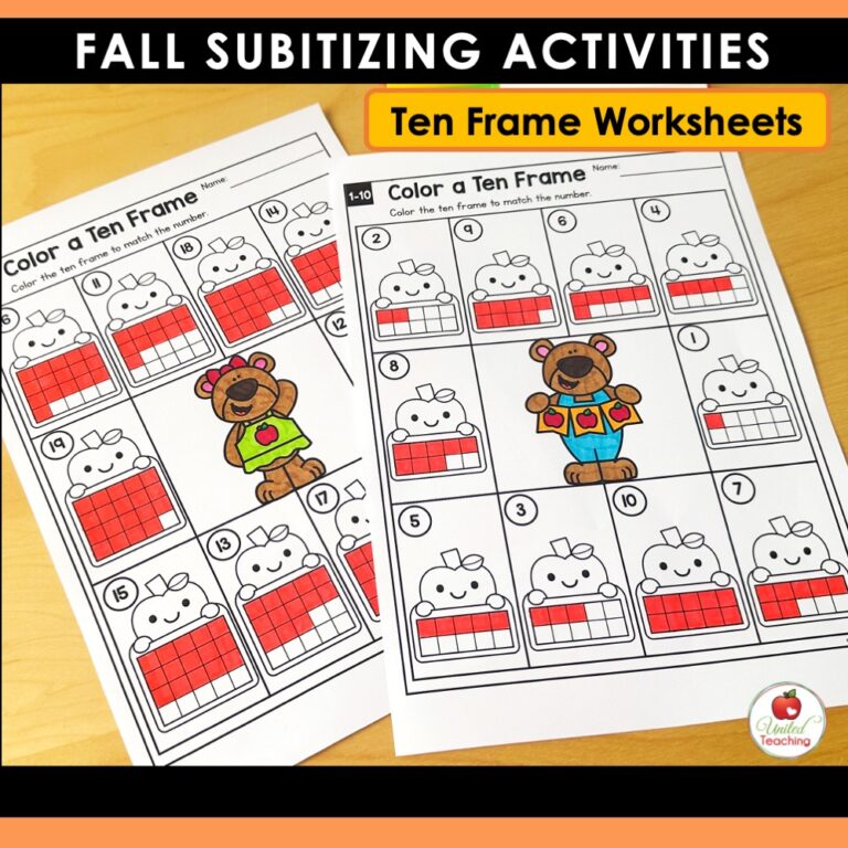 Subitizing Activities Fall Math Bundle - United Teaching