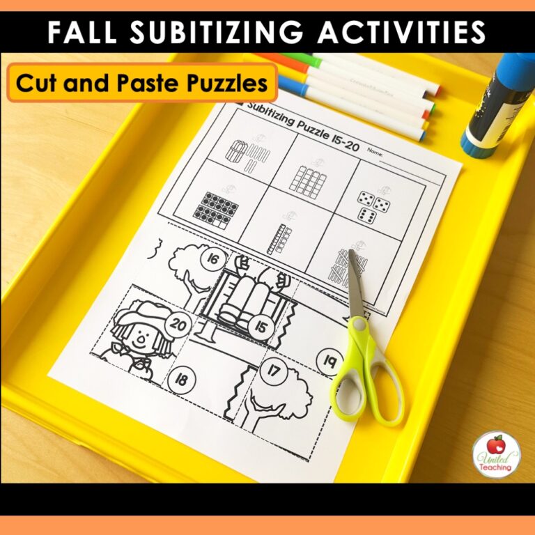 Subitizing Activities Fall Math Bundle - United Teaching