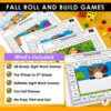 Fall Roll and Build Editable Sight Word Games - United Teaching