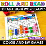 Fall Sight Words Editable Games Bundle - United Teaching