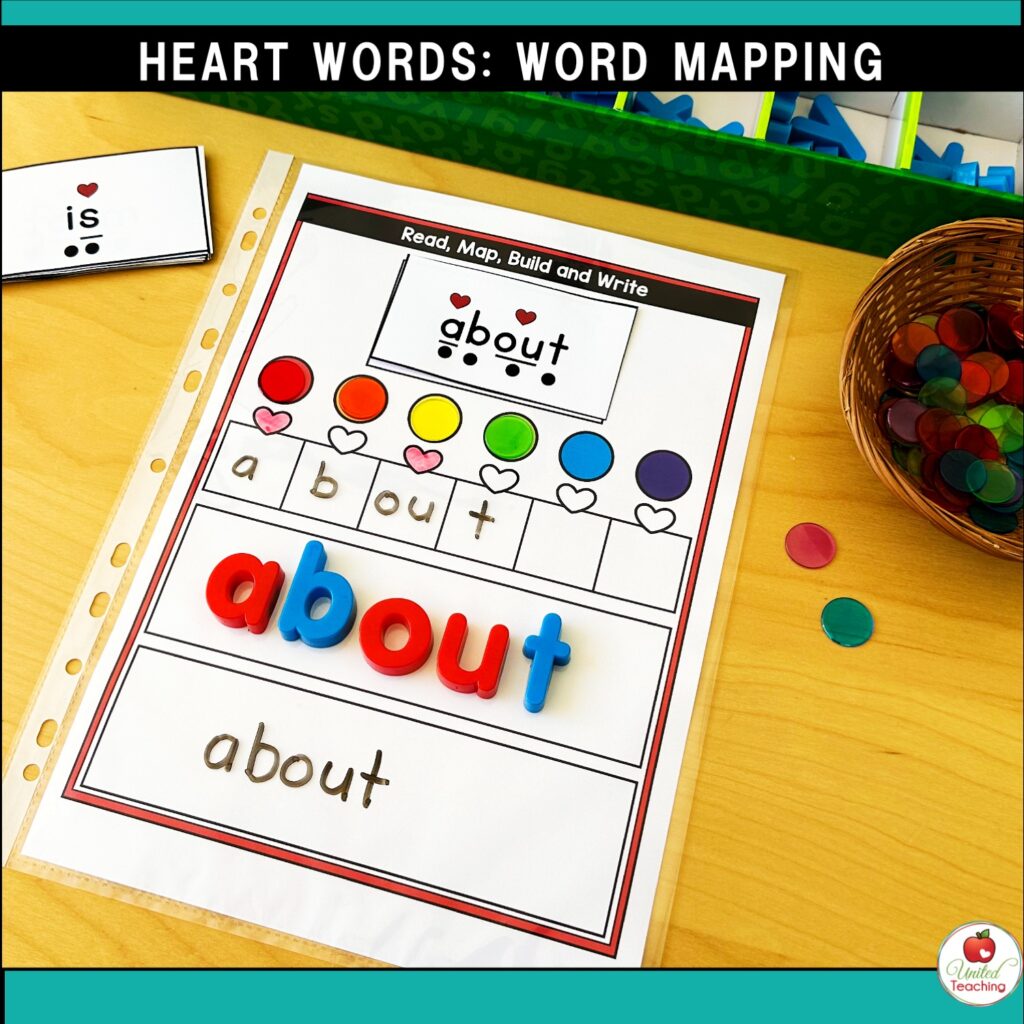 Heart Word Mapping Mats and Cards - United Teaching