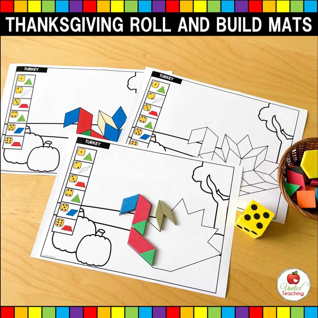 Thanksgiving Pattern Block Mats Packet - United Teaching