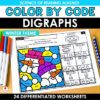 Digraphs Winter Color by Code Worksheets Packet - United Teaching