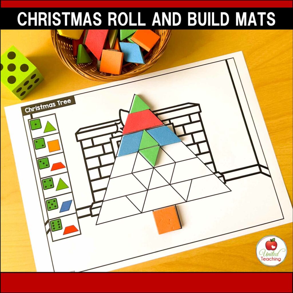 Christmas Pattern Block Mats Packet - United Teaching