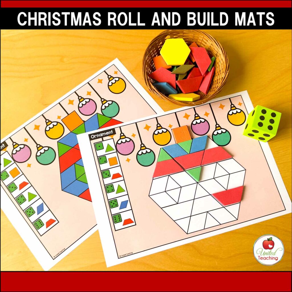 Christmas Pattern Block Mats Packet - United Teaching