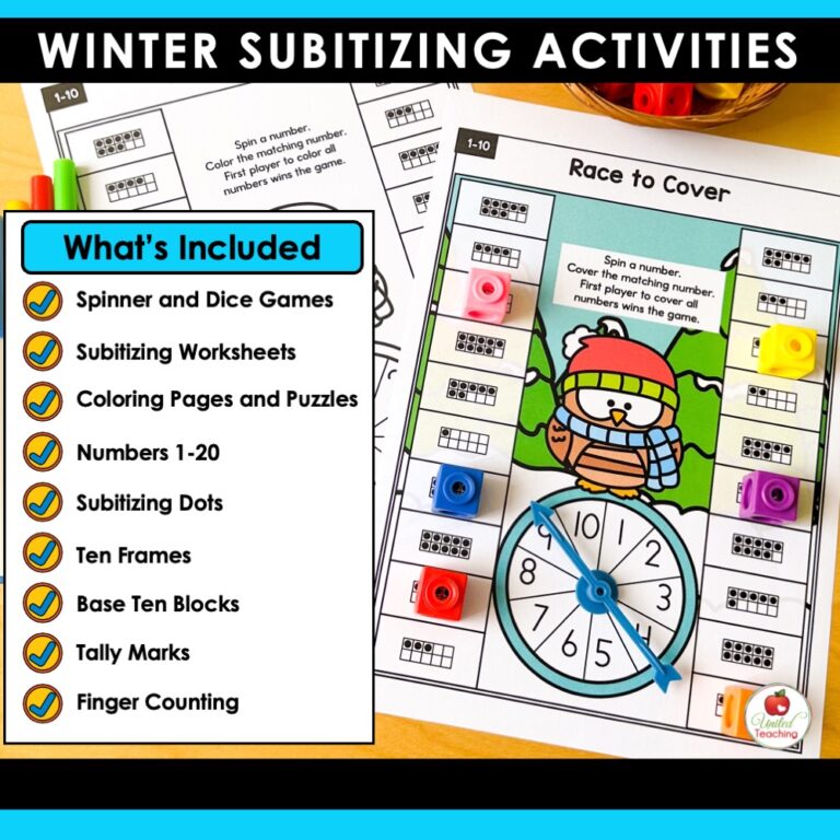 Subitizing Activities Winter Math Bundle - United Teaching