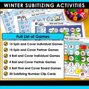 Subitizing Activities Winter Math Bundle - United Teaching