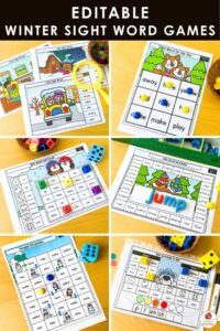 Editable Winter Sight Word Games – Fun Customizable Word Work ...