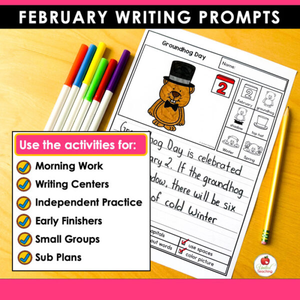 February Writing Prompts Packet - United Teaching