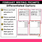 Fun February Writing Prompts for Kindergarten: Writing Worksheets for ...