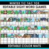 Winter Tic Tac Toe Sight Word Games - United Teaching