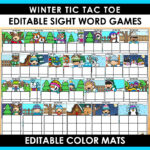 Winter Tic Tac Toe Sight Word Games - United Teaching