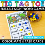 Winter Tic Tac Toe Sight Word Games - United Teaching