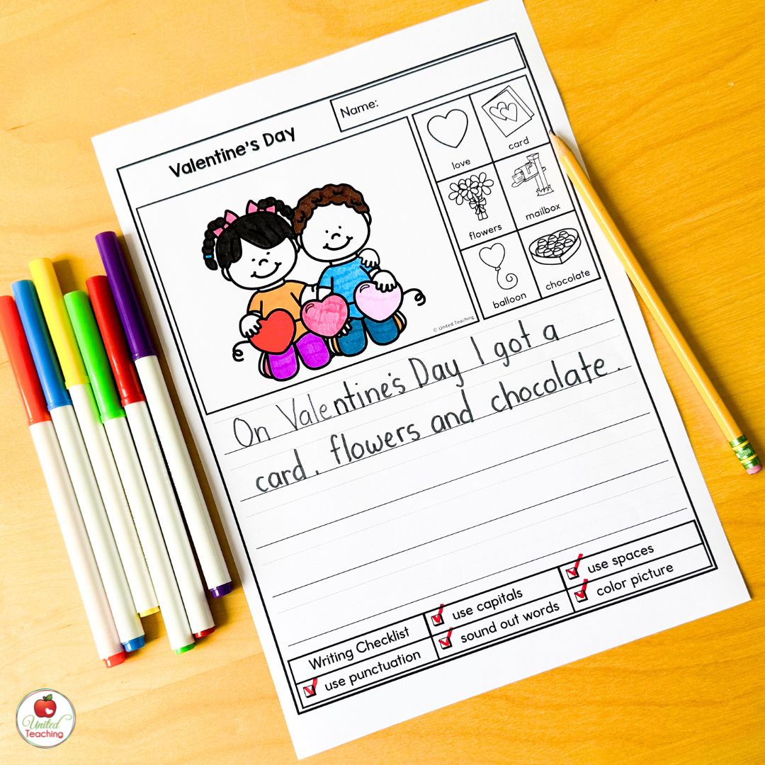 Fun February Writing Prompts for Kindergarten: Writing Worksheets for ...