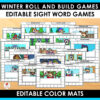 Roll and Build Winter Sight Word Games - United Teaching