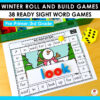 Roll and Build Winter Sight Word Games - United Teaching