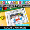 Roll and Build Winter Sight Word Games - United Teaching