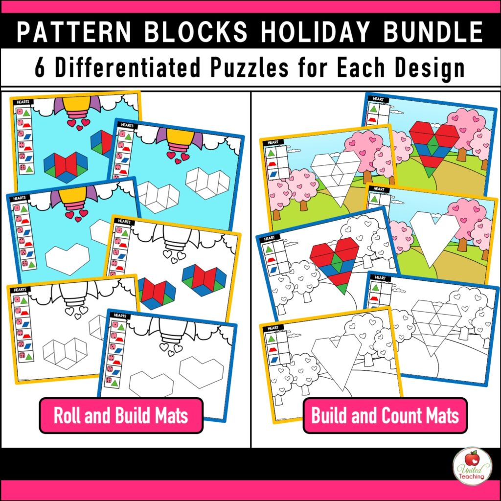 Pattern Block Mats Holiday Bundle - United Teaching