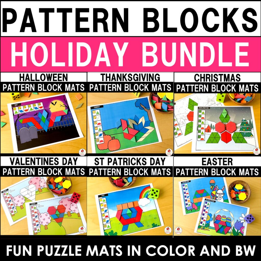 Pattern Block Mats Holiday Bundle - United Teaching