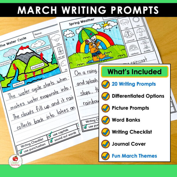 March Writing Prompts Packet - United Teaching